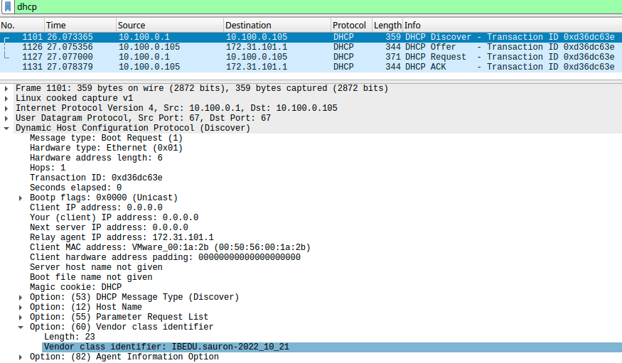 3532 - Configuring DHCP option space and filter in NIOS